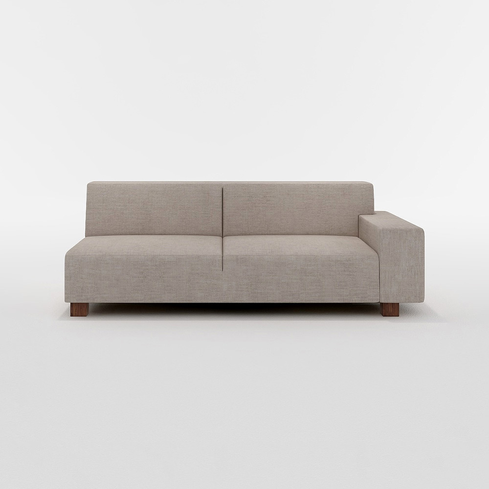 FLANNEL SOFA BRICK 3P SOFA ONE ARM Left Type 木脚(ウォールナット) / フランネルソファ | 家具・家電のサブスク通販【subsclife (サブ ...