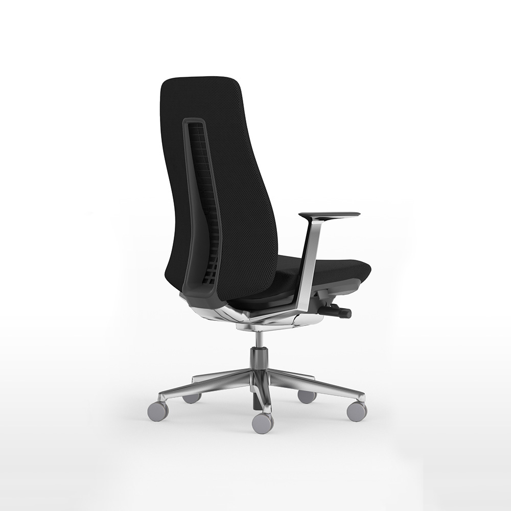 Haworth Fern Task Chair Fixed Arm Polished Aluminum Base(SSEFN0091 ...