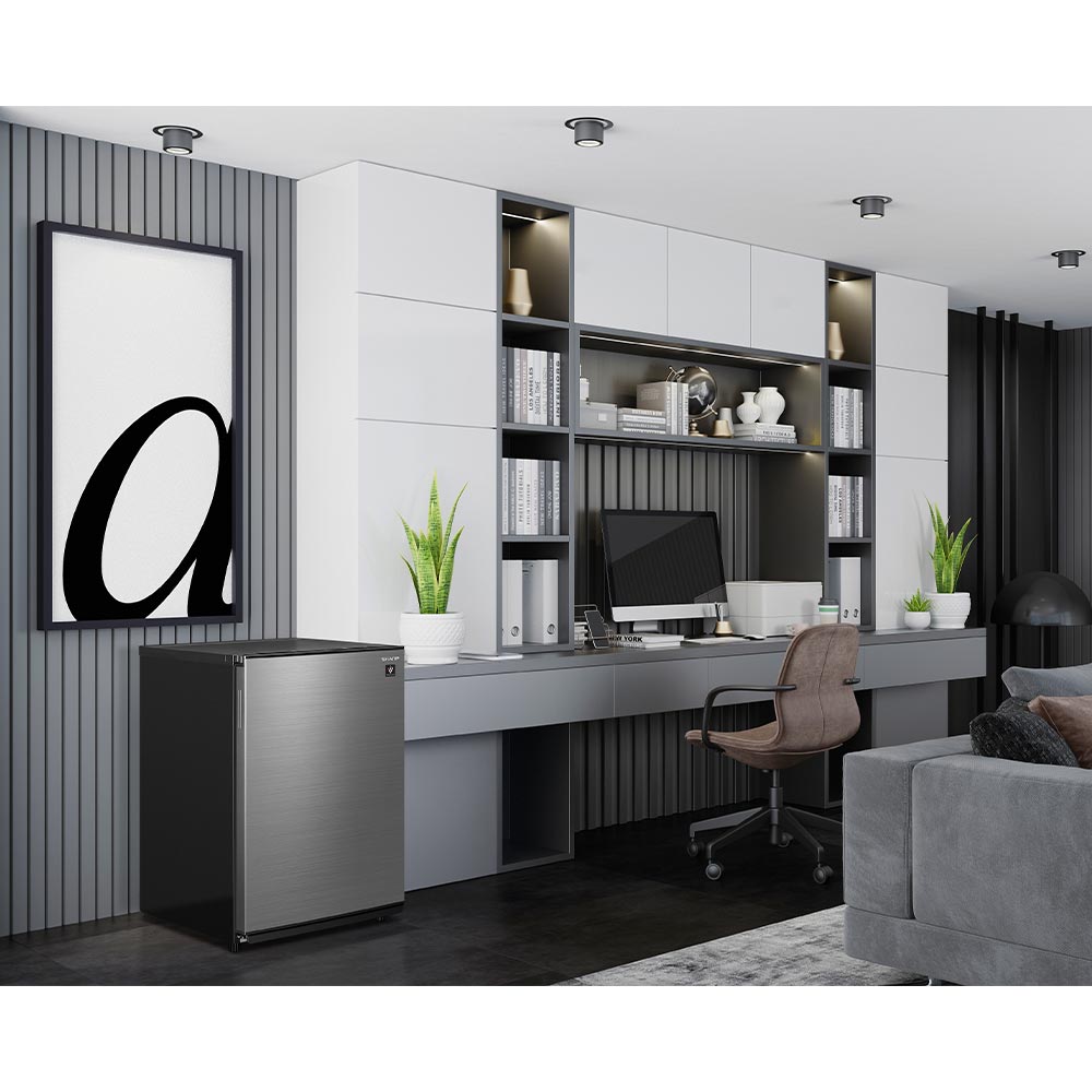 SHARP SHARP グルメクール 1ドア 冷凍庫 72L メタリックグレー FJ-HM7K-H (両開き) / シャープ | subsclife (サブスクライフ)